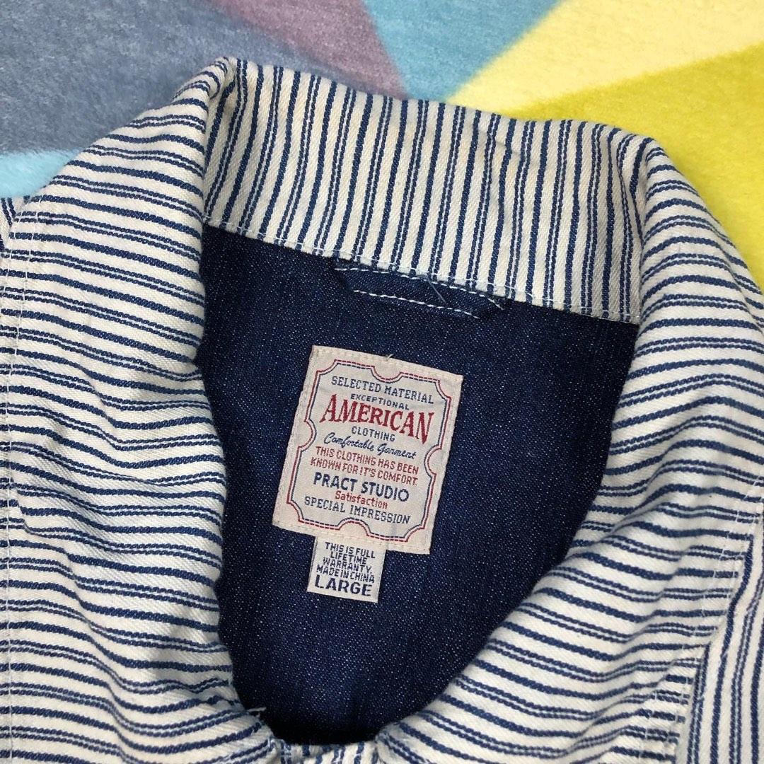 Pract Studio American Style Workwear Hickory Jacket, Men's Fashion ...