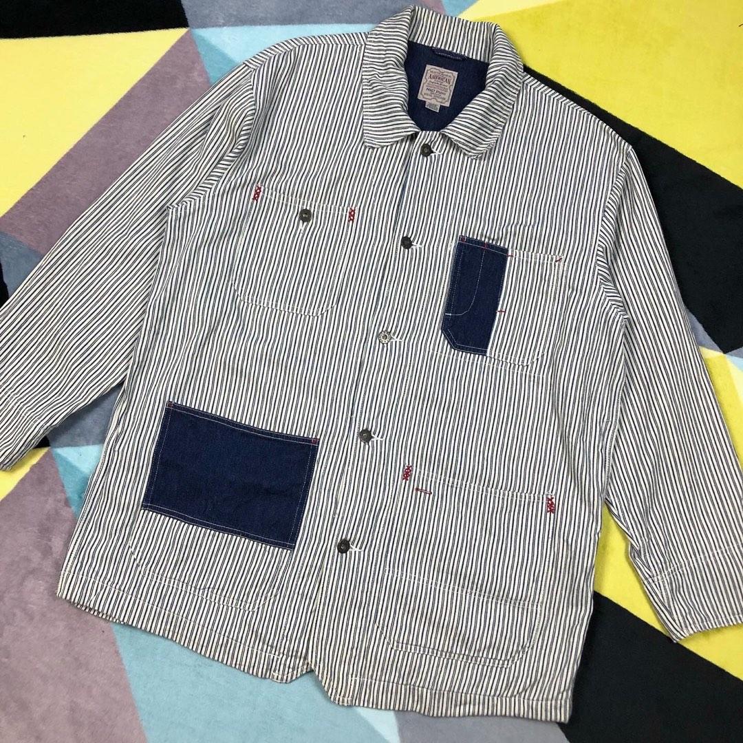 Pract Studio American Style Workwear Hickory Jacket, Men's Fashion ...