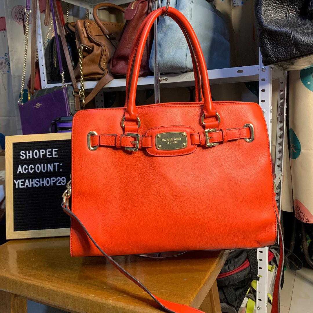 Preloved MK Hamilton Mandarin Orange, Luxury, Bags & Wallets on Carousell