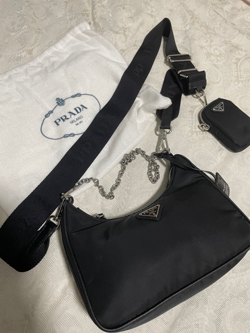 [Pre-loved] Prada Nero Re-Edition, Luxury, Bags & Wallets on Carousell