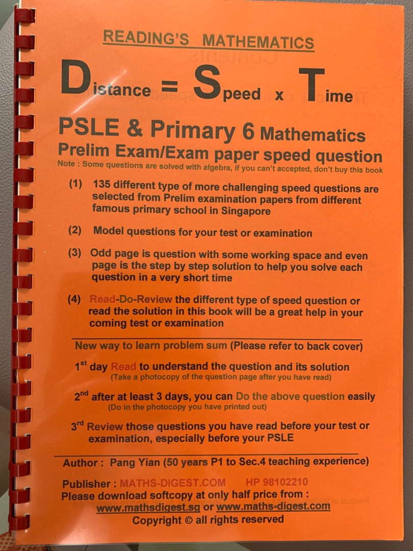 PSLE math on speed, Hobbies & Toys, Books & Magazines, Assessment Books ...