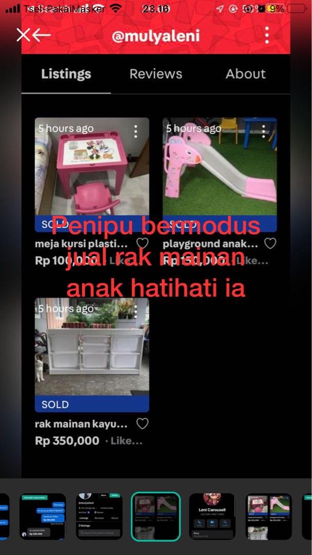 Rak mainan anak ikea kayu pemakaian 6 bulan, Perabotan Rumah di Carousell