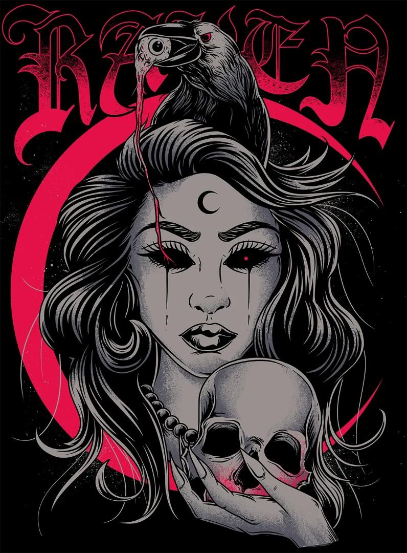 RAVEN CLOTHING DARK GOTHIC TSHIRT, Men's Fashion, Coats, Jackets and ...