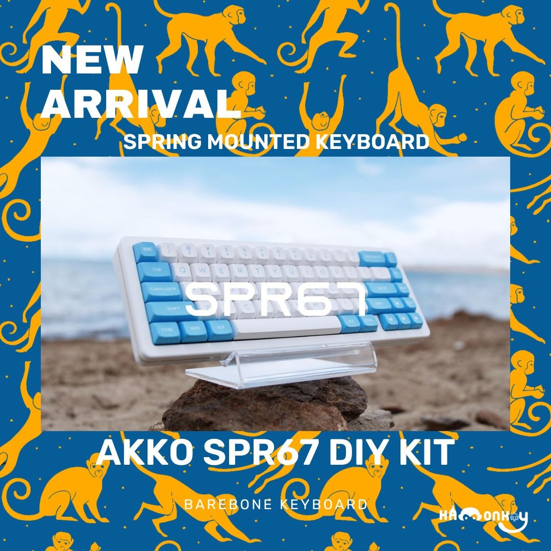 READY STOCK AKKO SPR67 (BARE BONE WITH BACK ALU WEIGHT) Keyboard Spring Mount RGB 65% Mechanical ...