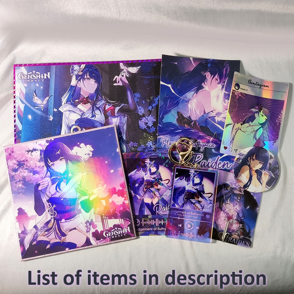 [READYSTOCKS] Genshin Impact Raiden Merch Set Genshin Raiden Gift Set ...