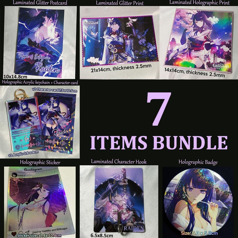 [READYSTOCKS] Genshin Impact Raiden Merch Set Genshin Raiden Gift Set ...