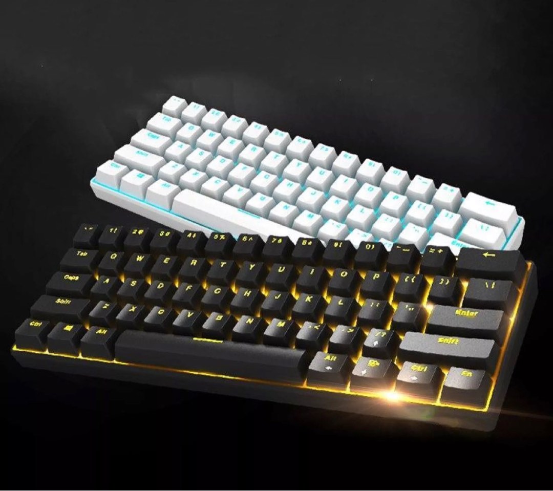 Rk61 Mechanical Keyboard Bluetooth Wireless White LED Backlit Gaming ...
