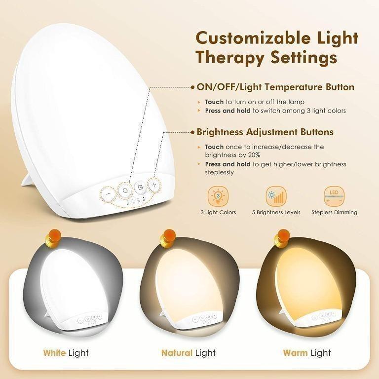 SAD Lamp, Hosome 10,000 Lux SAD Light, Portable Light Therapy Lamp with ...