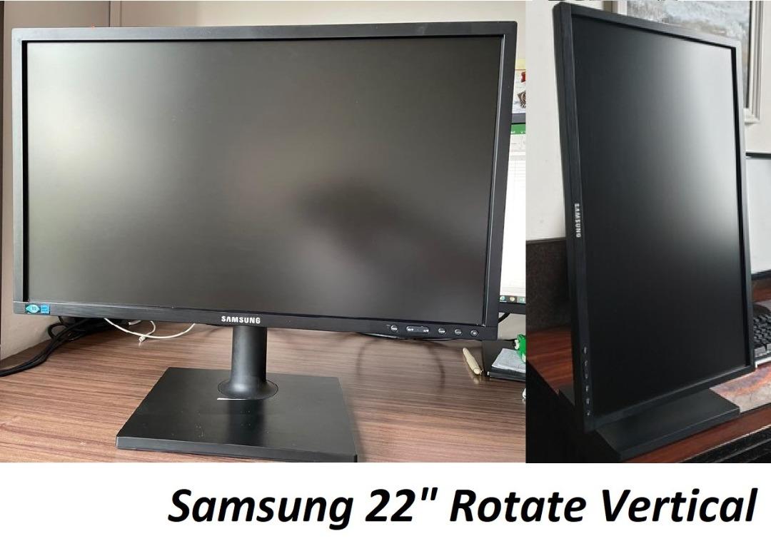 SALE!! Samsung 22" Gaming LED monitor Rotate Vertical / Portrait ...