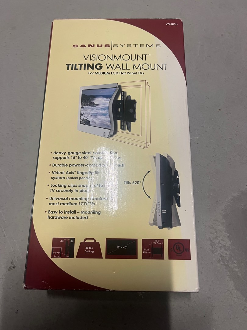 Sanus vision mount Tilting wall mount, TV & Home Appliances, TV ...