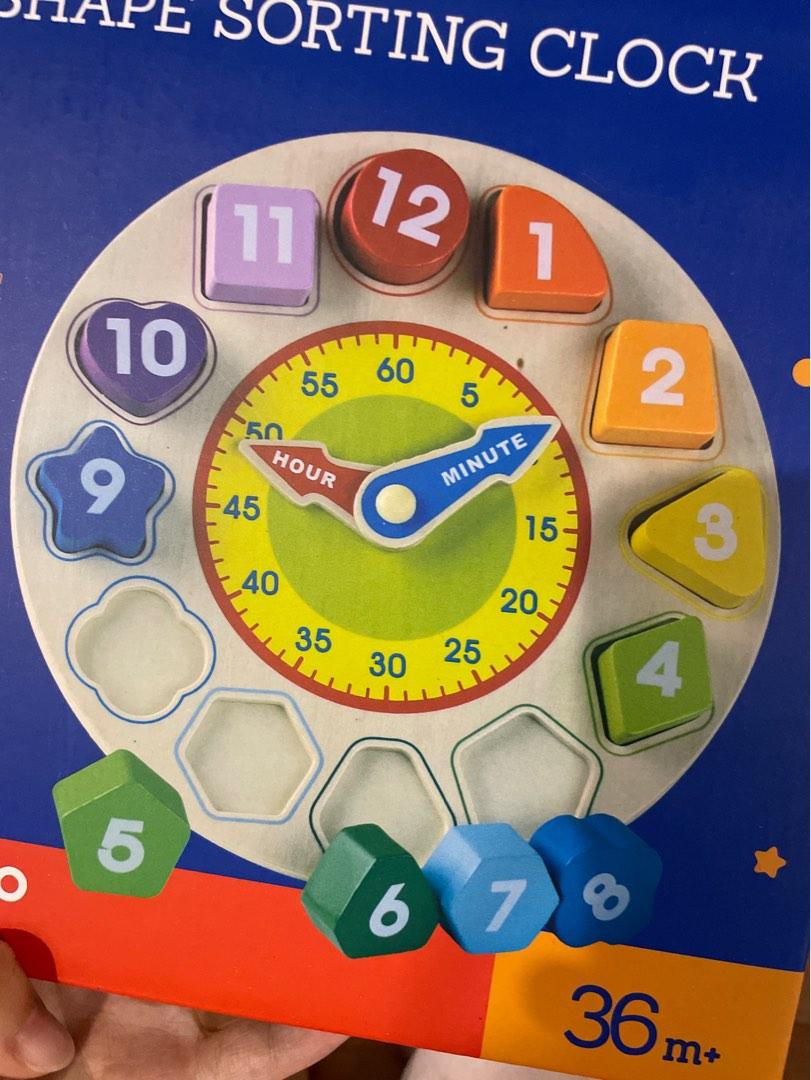 Shape sorting clock, Hobbies & Toys, Toys & Games on Carousell