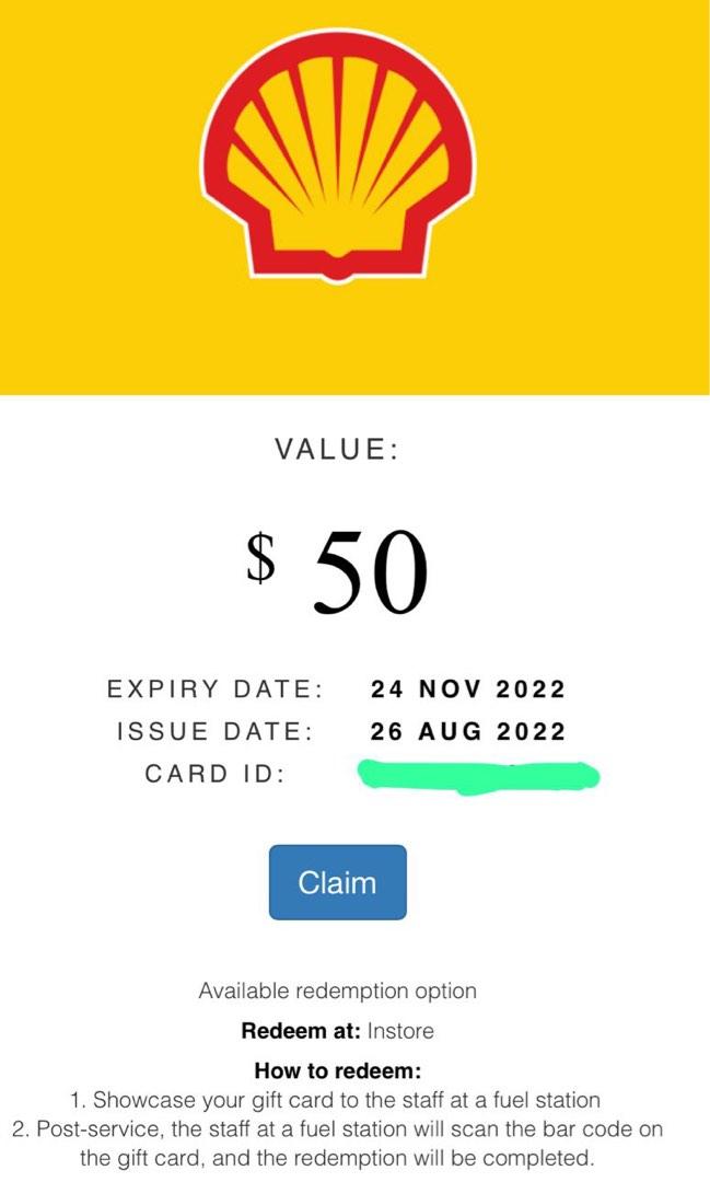 Shell $50 Fuel / petrol vouchers, Tickets & Vouchers, Vouchers on Carousell