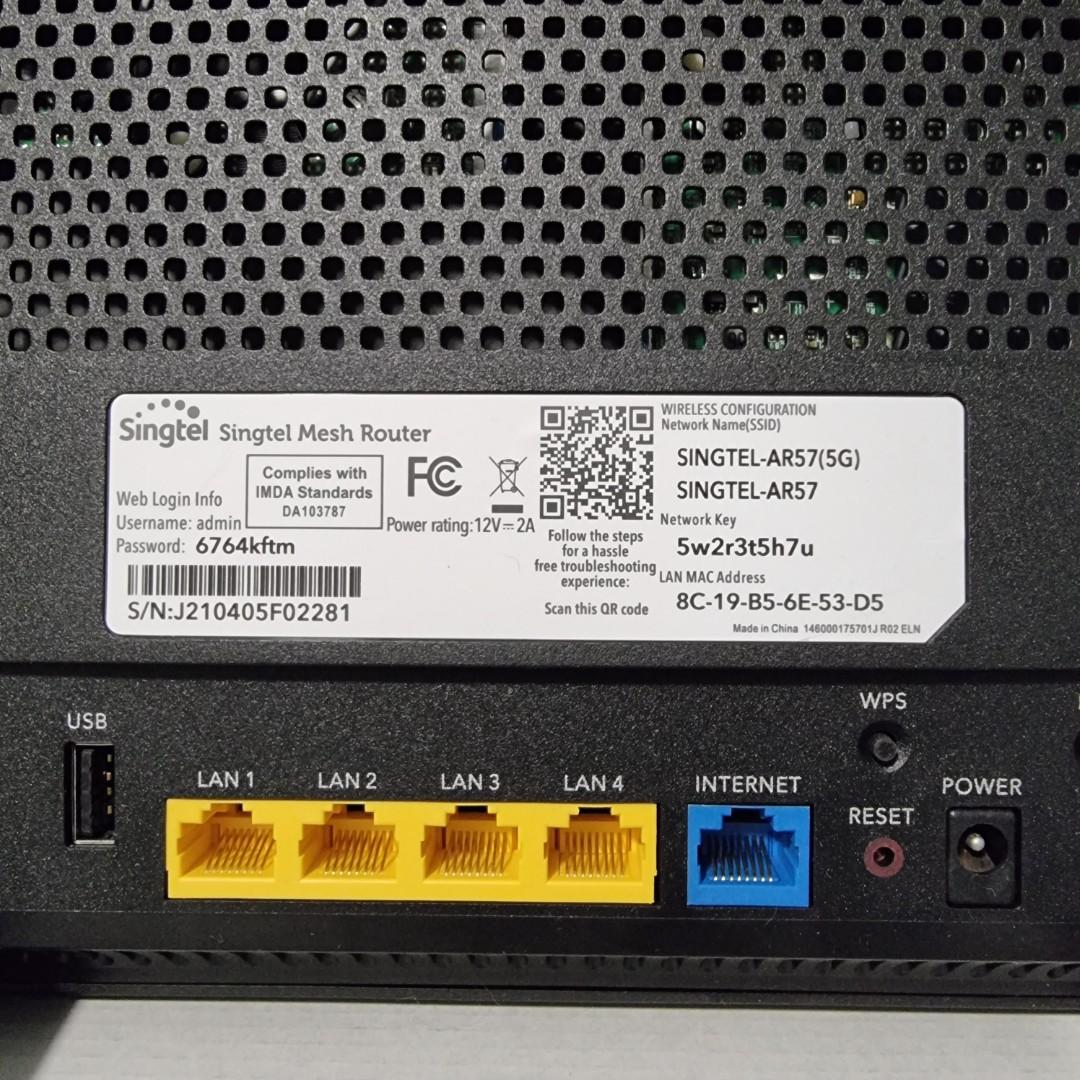 Singtel Optical Network Router & Mesh Router, Computers & Tech, Parts ...