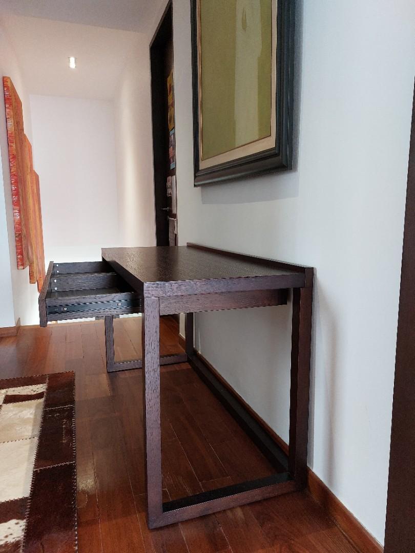 Sleek Solid Wood STUDY DESK w/ 2 drawers, Furniture & Home Living ...