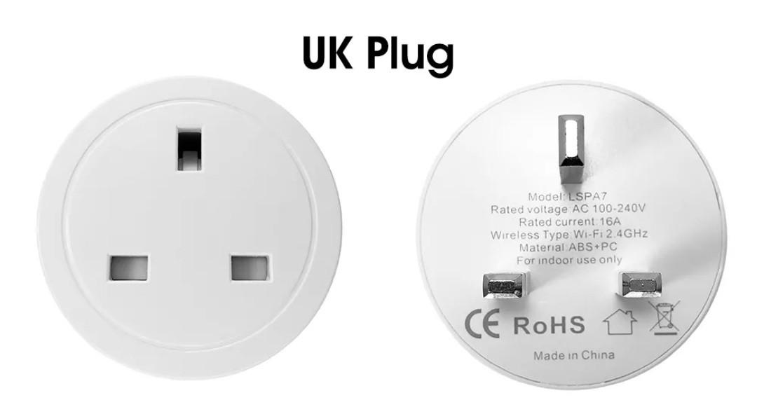 Smart Plug 16A UK Socket WiFi Tuya Smart Life, TV & Home Appliances ...