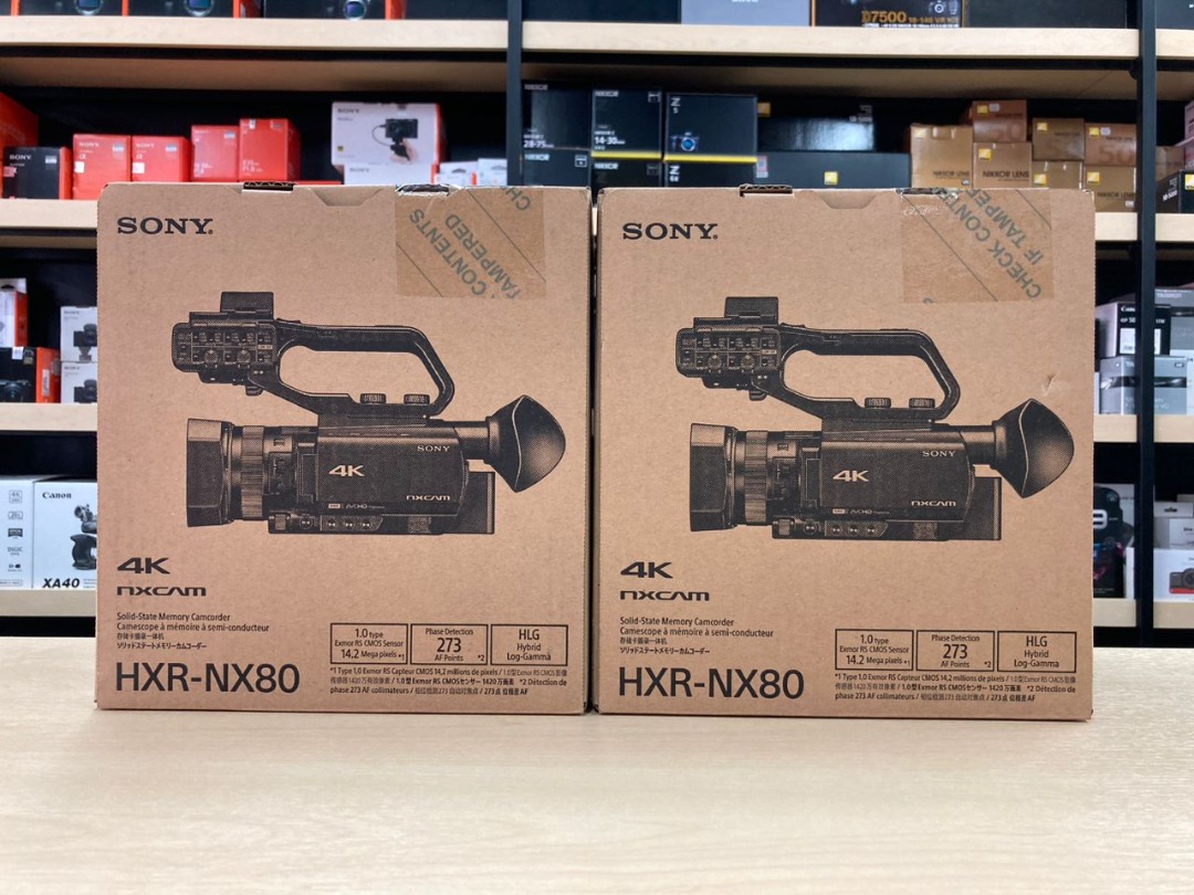 Sony HXR-NX80 4K NXCAM with HDR & Fast Hybrid AF Camcorder, Photography ...