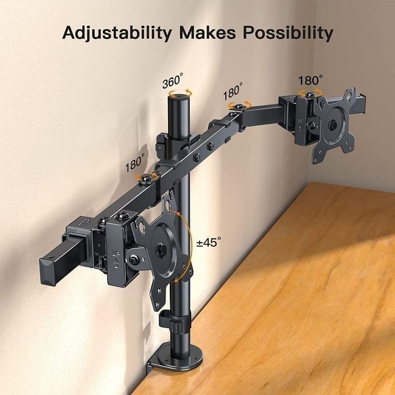 (SPECIAL SALE) ERGEAR Dual Monitor Stand Mount 17-32", Adjustable ...