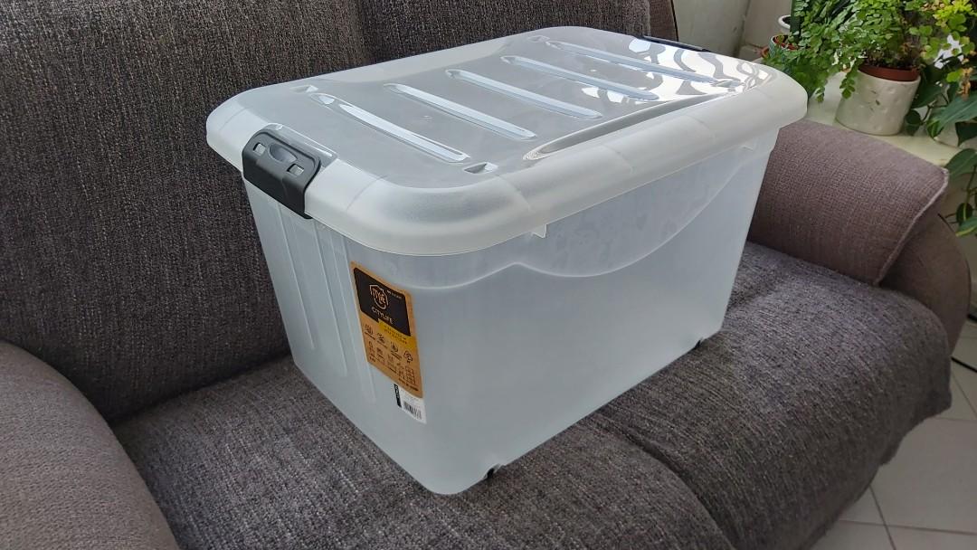 Storage box with wheels 60L, Furniture & Home Living, Home Improvement ...