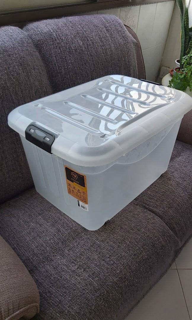 Storage box with wheels 60L, Furniture & Home Living, Home Improvement & Organisation, Storage ...