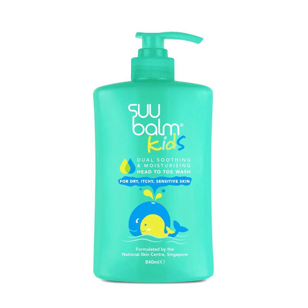 SUU BALM (840ml) Kids Dual Soothing and Moisturising Head-to-Toe Wash ...