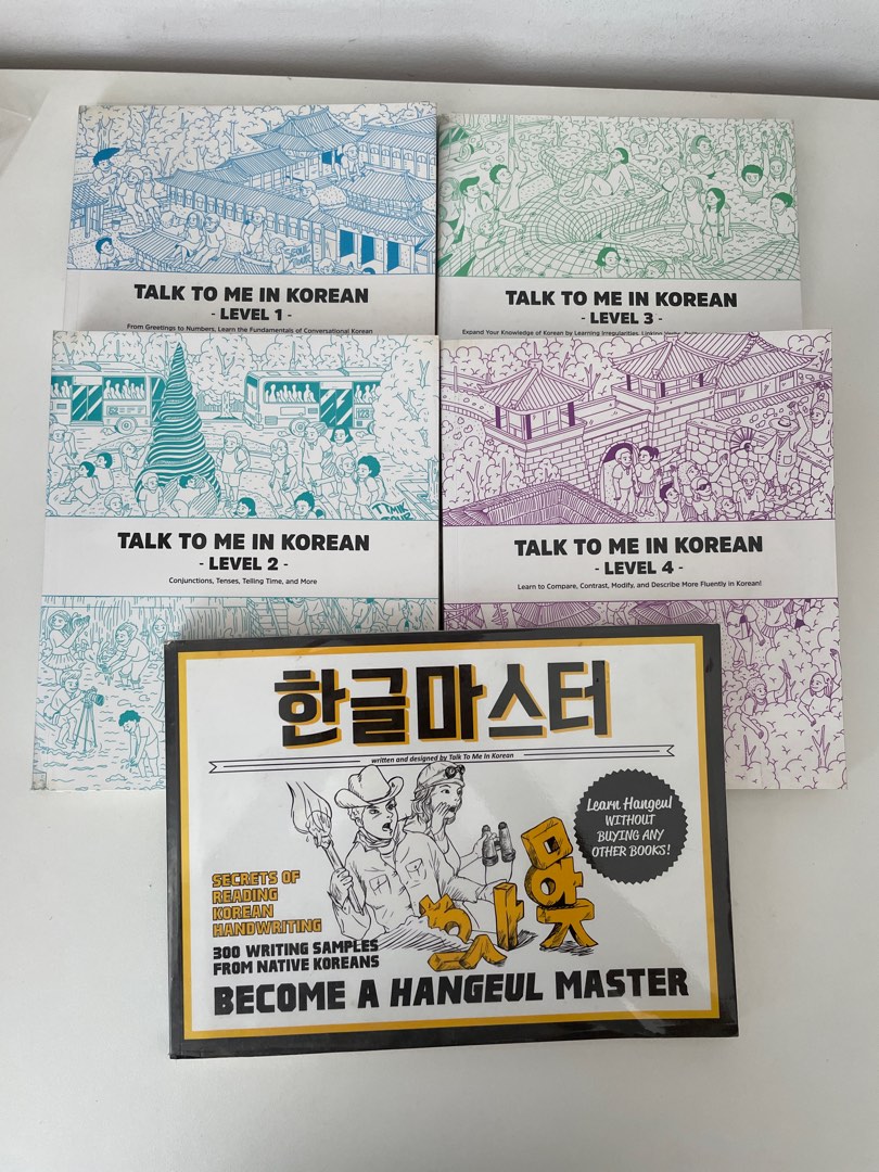 Talk to me in Korean (TTMIK) textbooks 1-4, Hobbies & Toys, Books ...