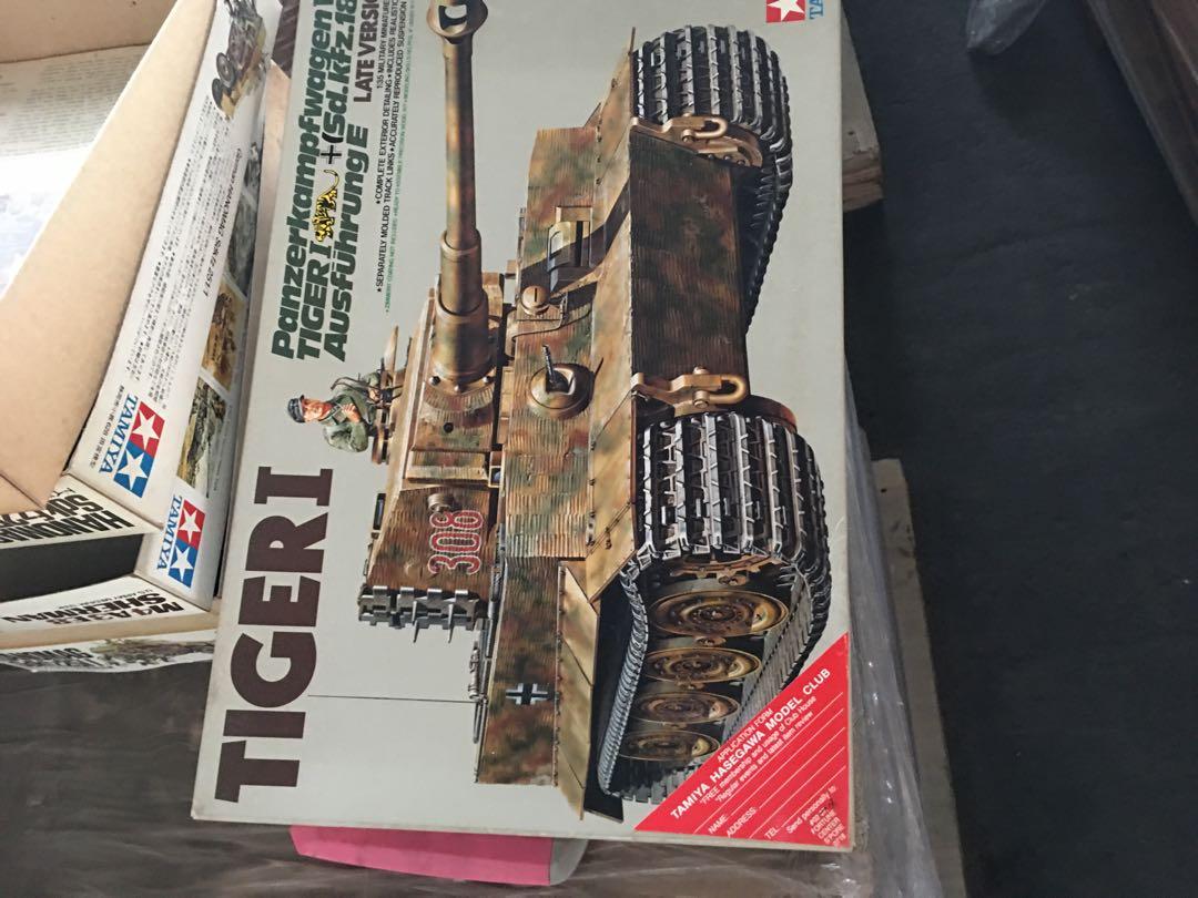 Tamiya Tiger 1 1/35 Scale Plastic Model Kit Partially Built, Hobbies ...