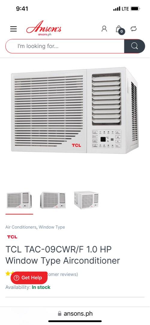 TCL Aircon, 1HP window type, TV & Home Appliances, Air Conditioning and ...