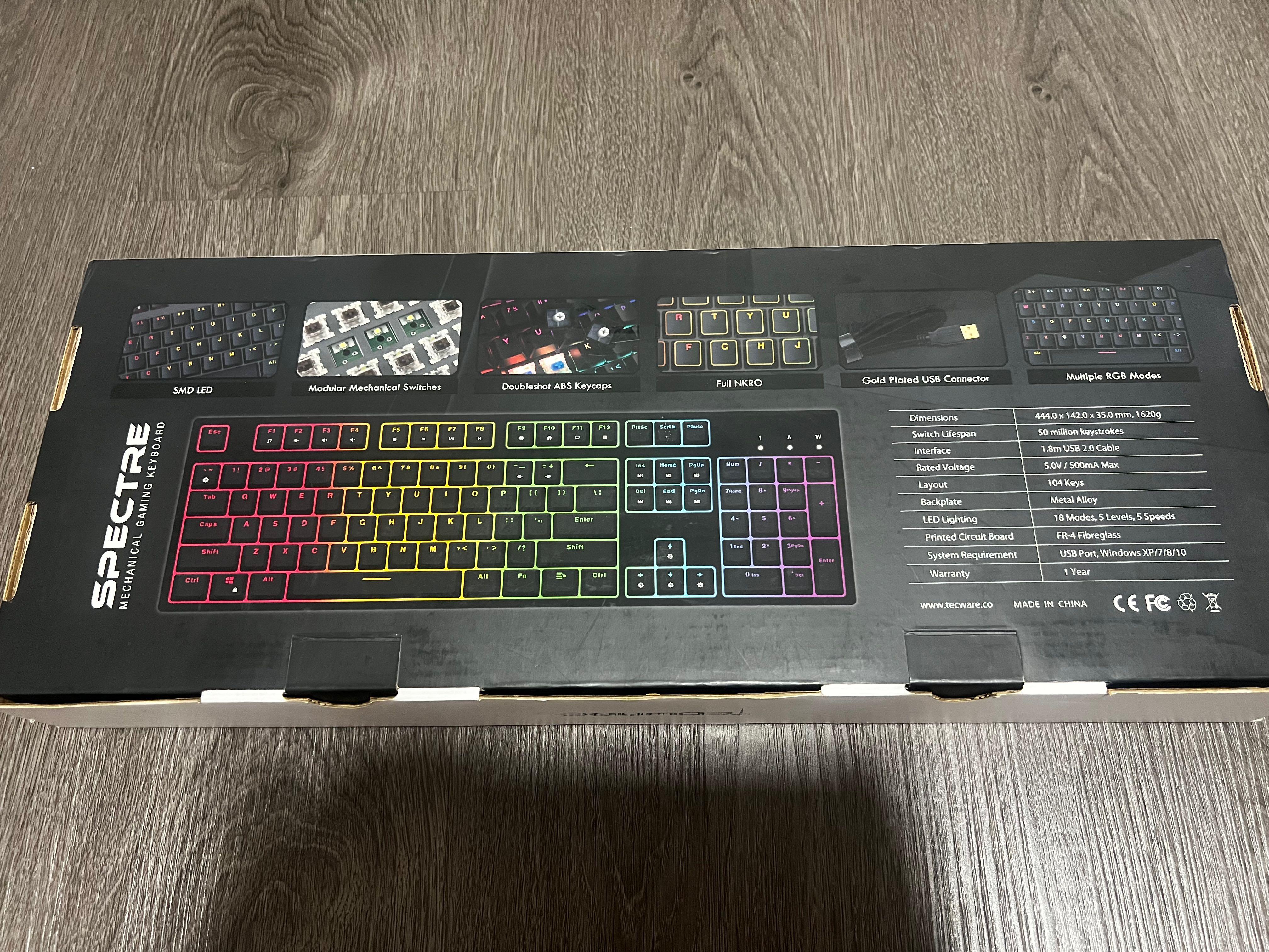 Tecware Spectre RGB Mechanical Gaming Keyboard (Outemu Blue Switch ...