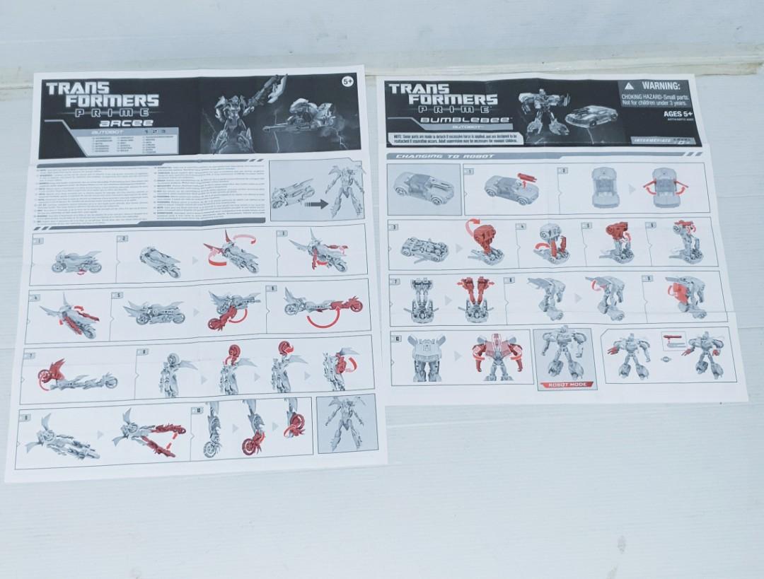 transformers movie animated series catalogue instraction manu lot ...