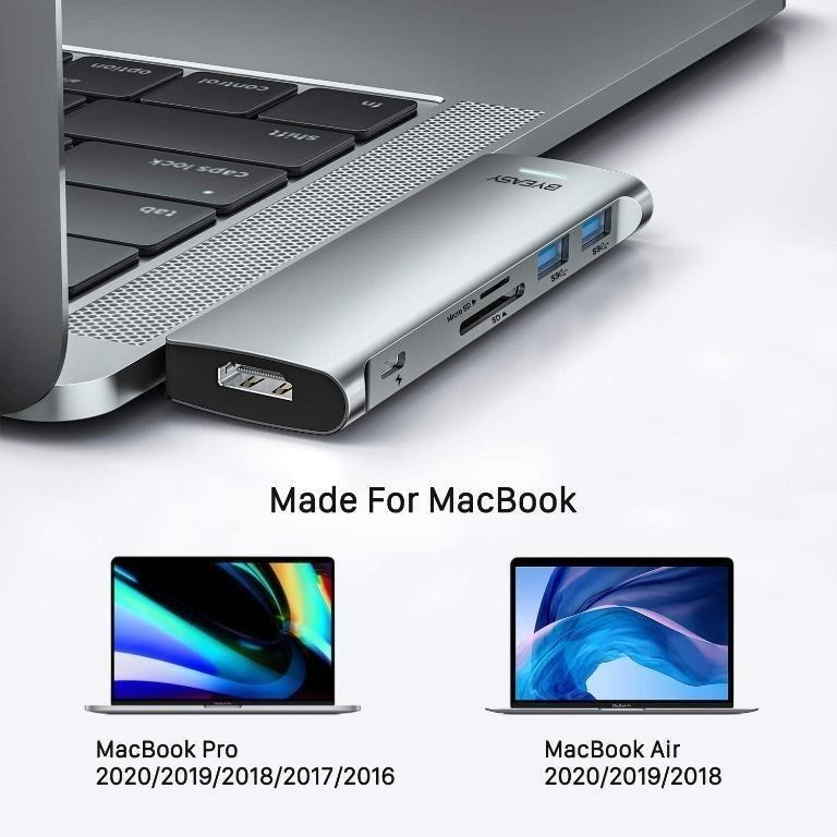 USB Hub BYEASY USB C Hub 6 in 2 USB Splitter for Laptop with ...