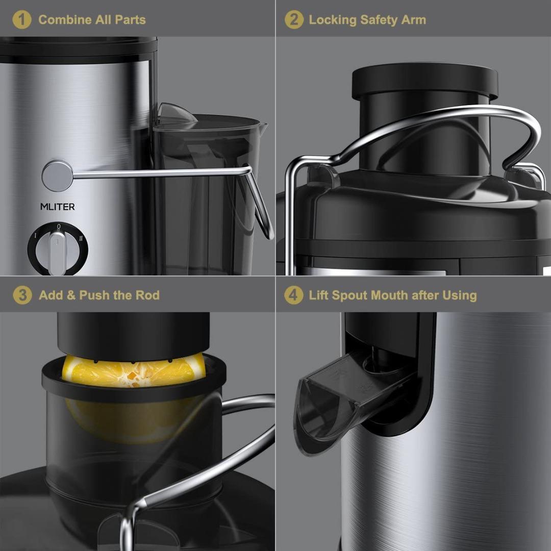 (Used) MLITER Juicer Machine Whole Fruit Juice Maker with 65mm Feed ...