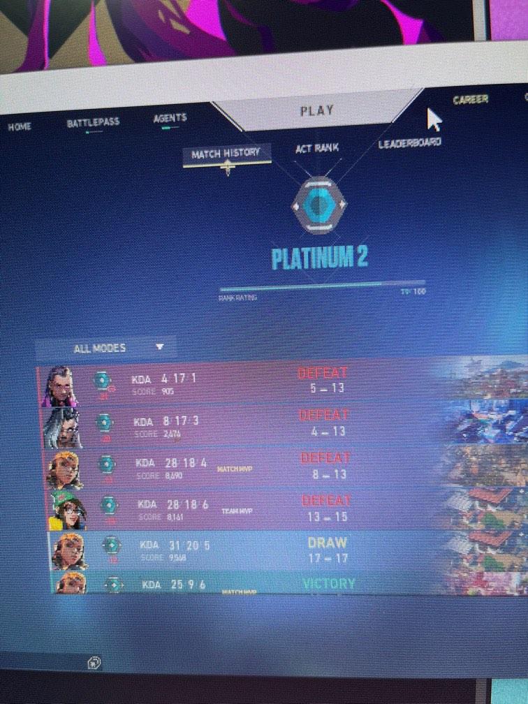 Valorant Plat account, Video Gaming, Video Games, Others on Carousell