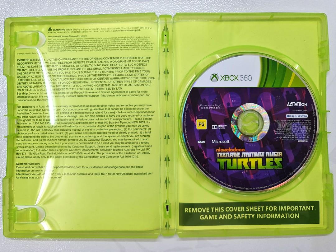 Video Game for Xbox 360 : Nickelodeon Teenage Mutant Ninja Turtles ...
