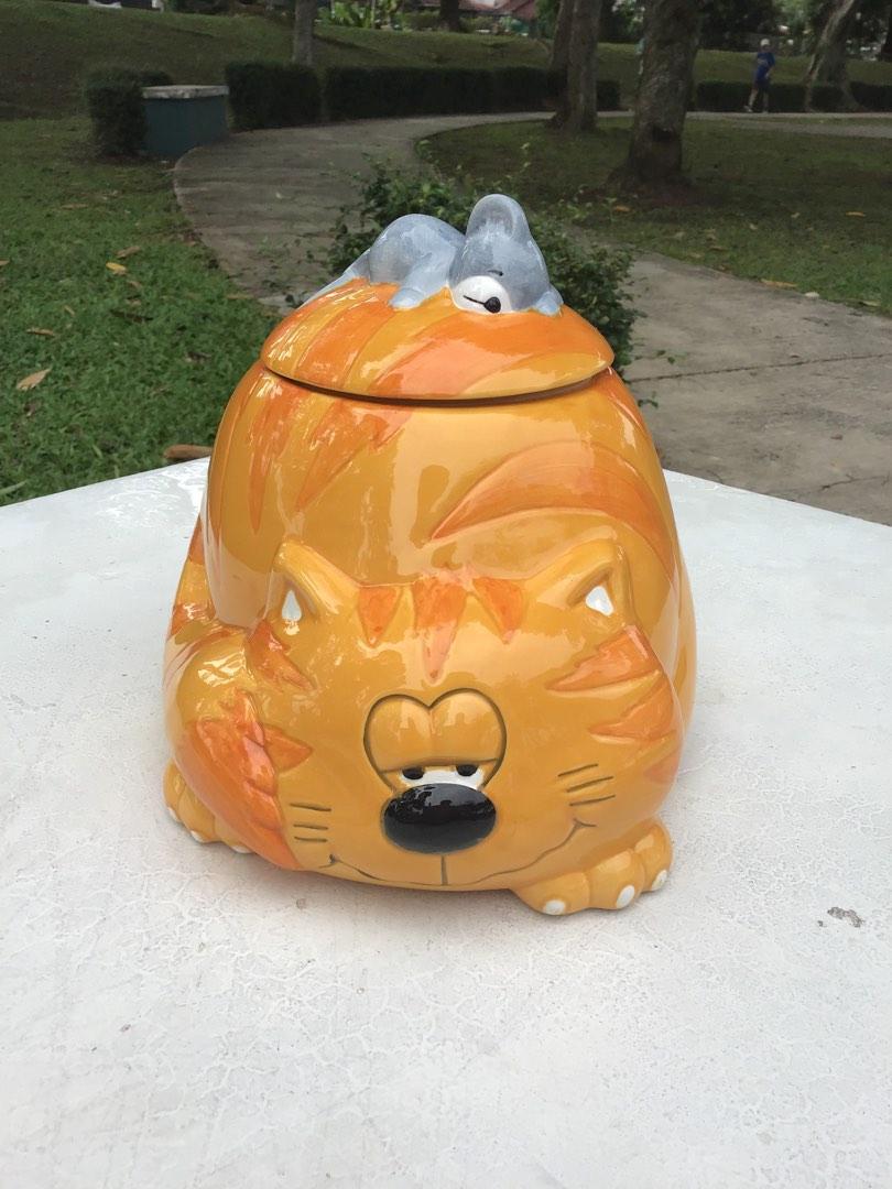 Vintage Garfield Fine Ceramic Cookie Jar, Furniture & Home Living, Home ...