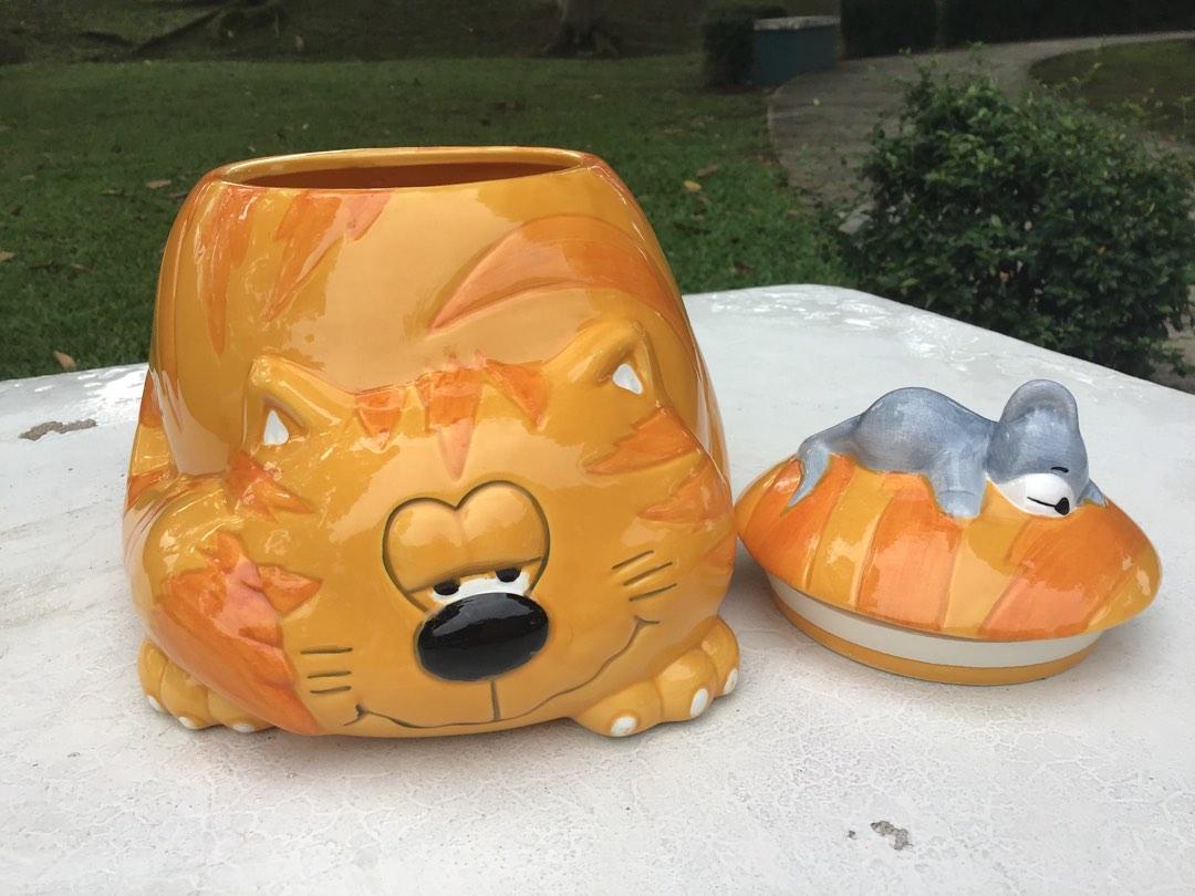 Vintage Garfield Fine Ceramic Cookie Jar, Furniture & Home Living, Home ...
