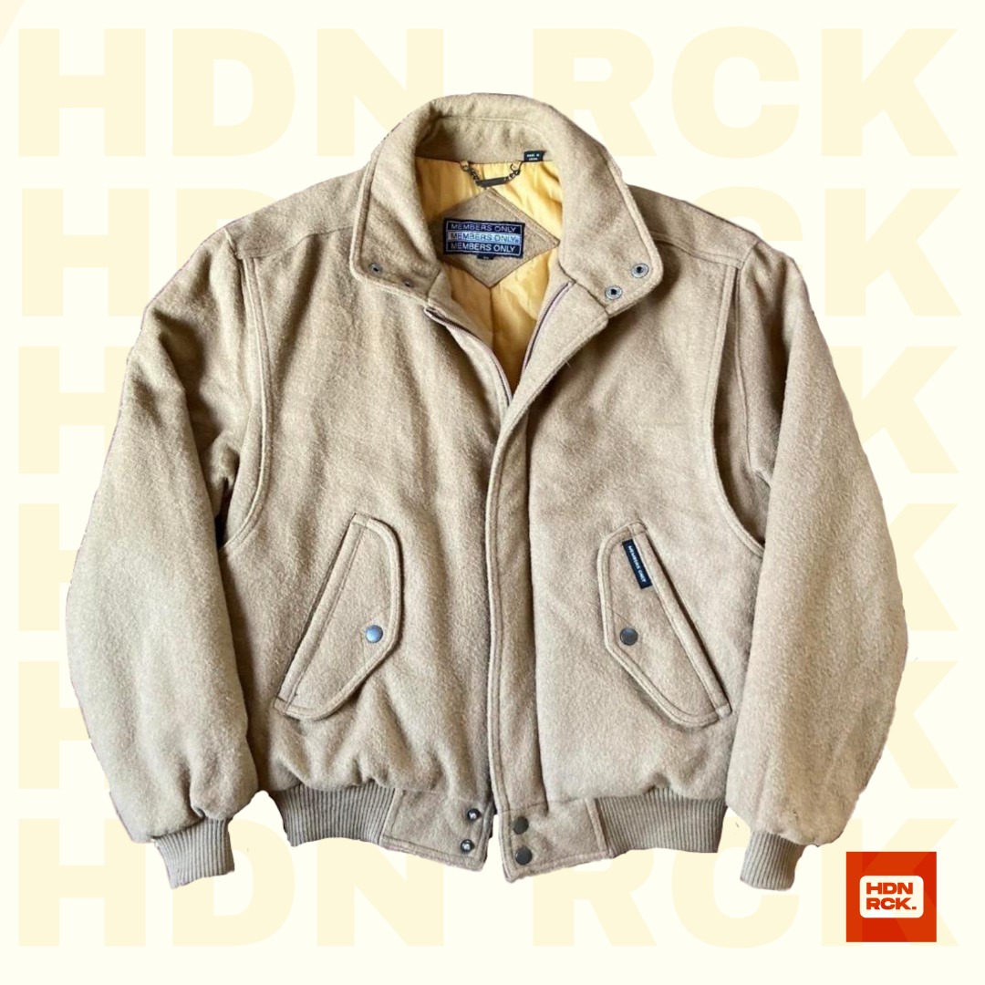 Vintage Member's only Candy caramel brown Lamb wool Jacket, Men's ...