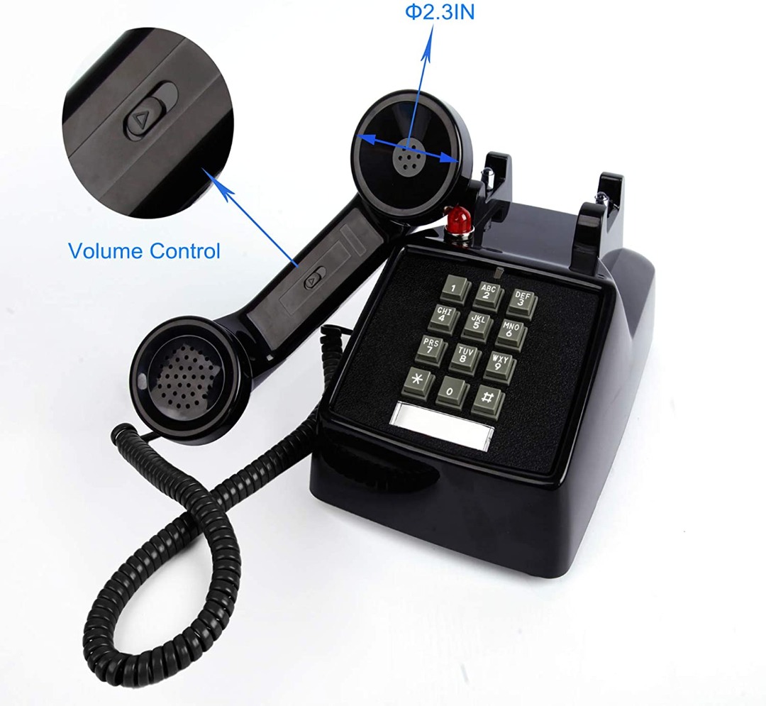 "Vintage Phone with Volume Control, Home Phone with Big Indicator ...