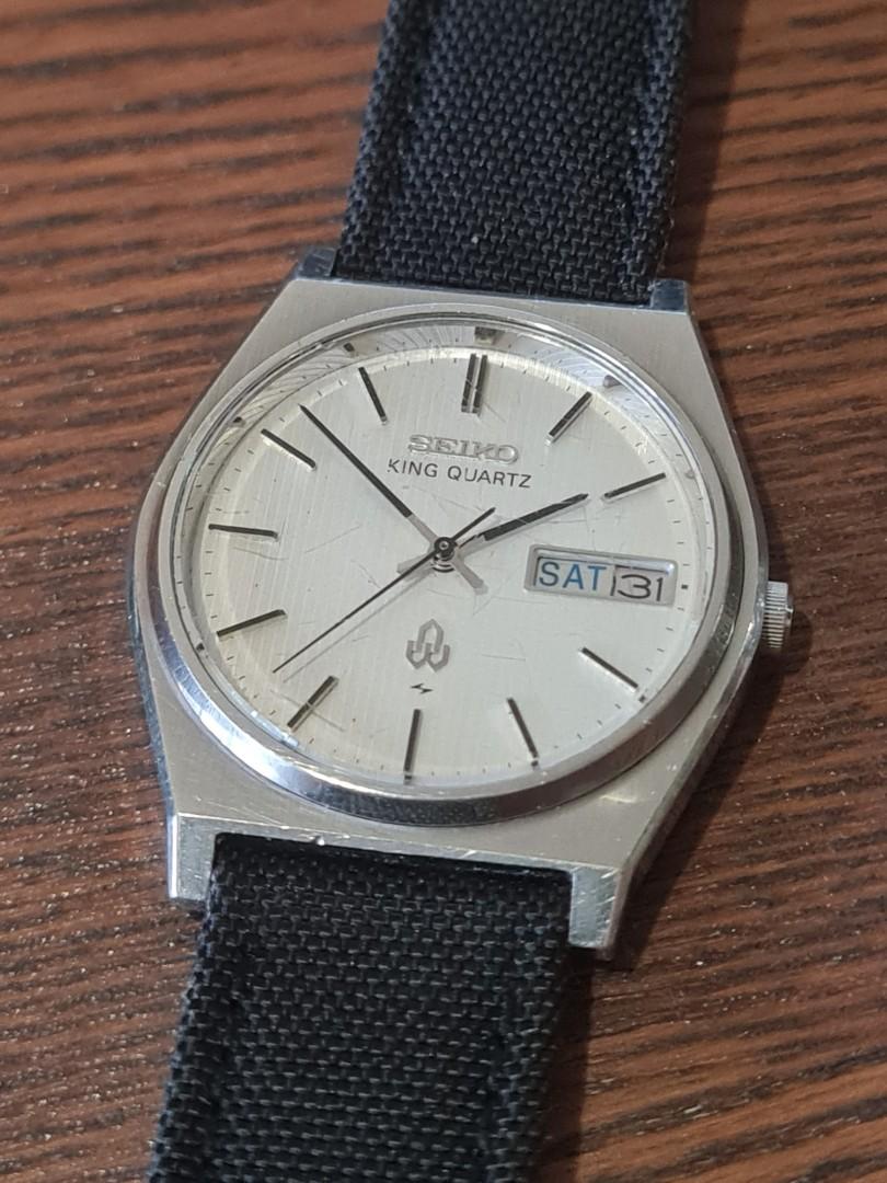 Vintage Seiko King Quartz 5856-7030 6 Jewels Quartz Watch Day Date ...