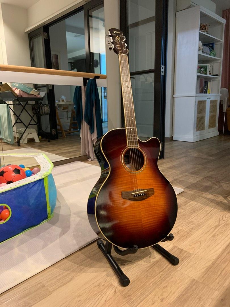 Yamaha Acoustic Guitar (Cut-Away) (Plug-in) (CPX500FM OVS Compass Series) with Guitar Bag ...