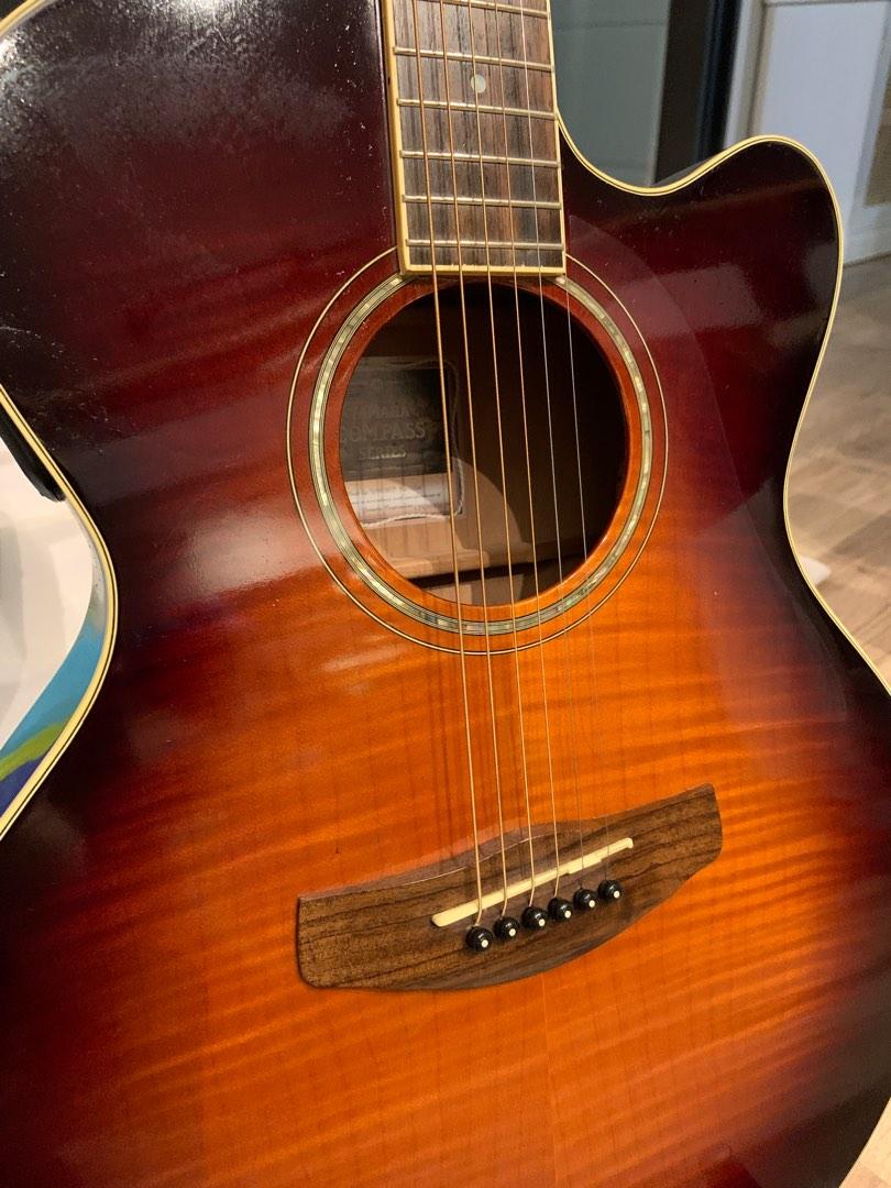Yamaha Acoustic Guitar (Cut-Away) (Plug-in) (CPX500FM OVS Compass Series) with Guitar Bag ...