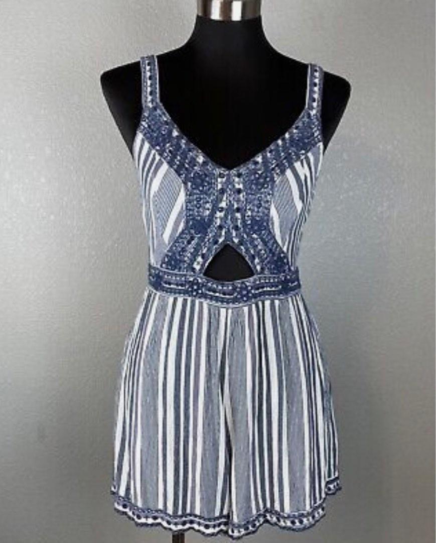 Zara American Eagle Cut Out Romper, Women's Fashion, Dresses & Sets ...