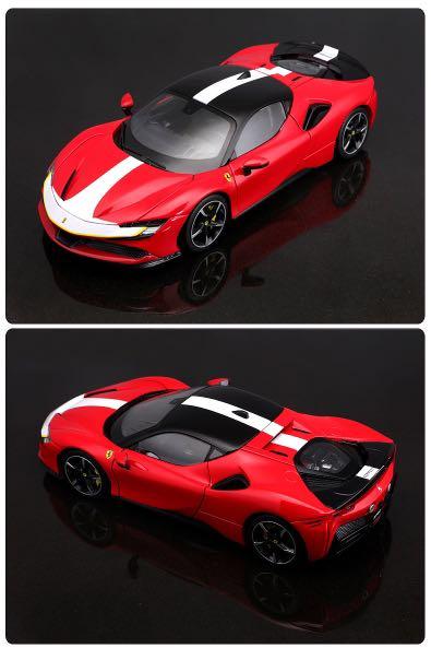 1/18 Burago Signature Ferrari SF90 Silver/Red, Hobbies & Toys, Toys ...