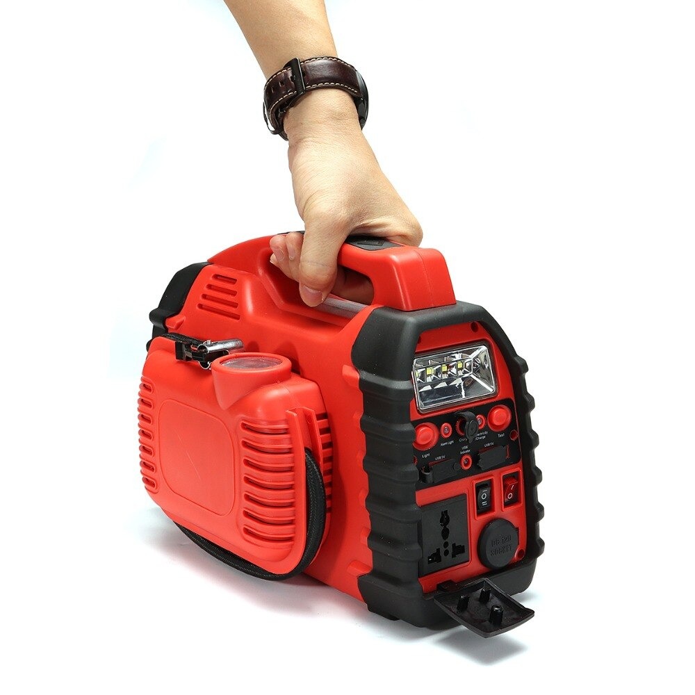 12V Rechargeable Emergency Battery Backup Car Jumper Starter With Air ...