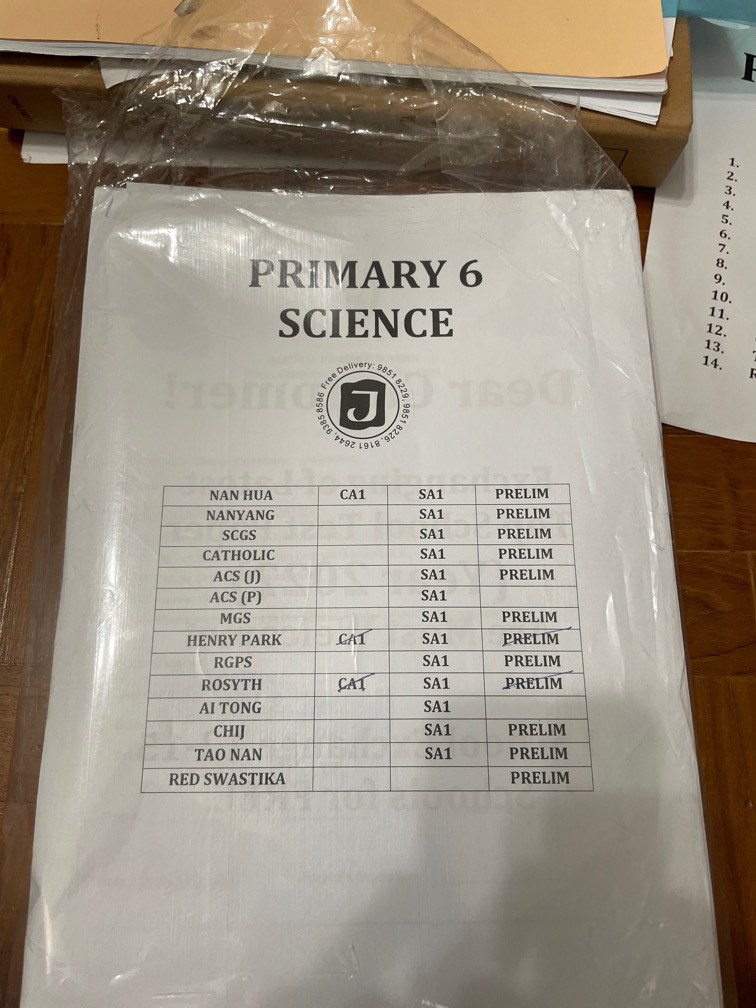 2021 Unused Primary 6 Science Papers, Hobbies & Toys, Books & Magazines ...