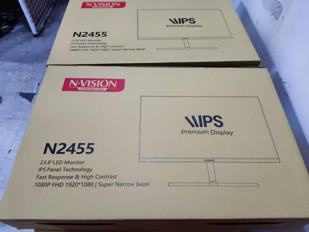 24 Inch Nvision N2455 Ips 75hz Monitor White Color Computers And Tech