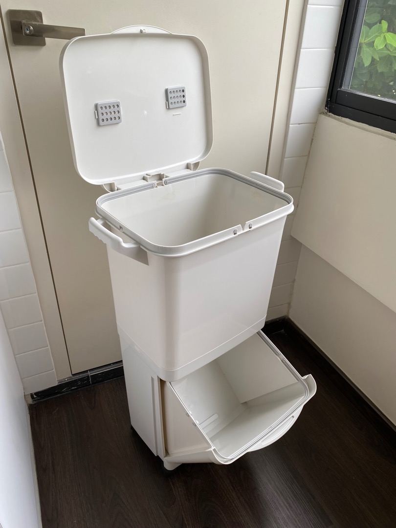 2-compartment Waste Bin, Furniture & Home Living, Cleaning & Homecare ...