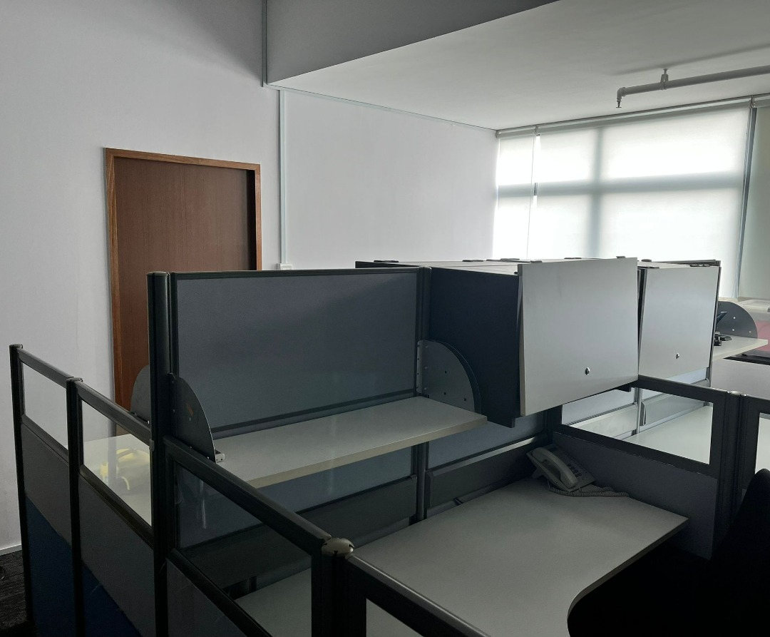 4 Working Stations Cabinet coming with 4 pedestals, Furniture & Home ...