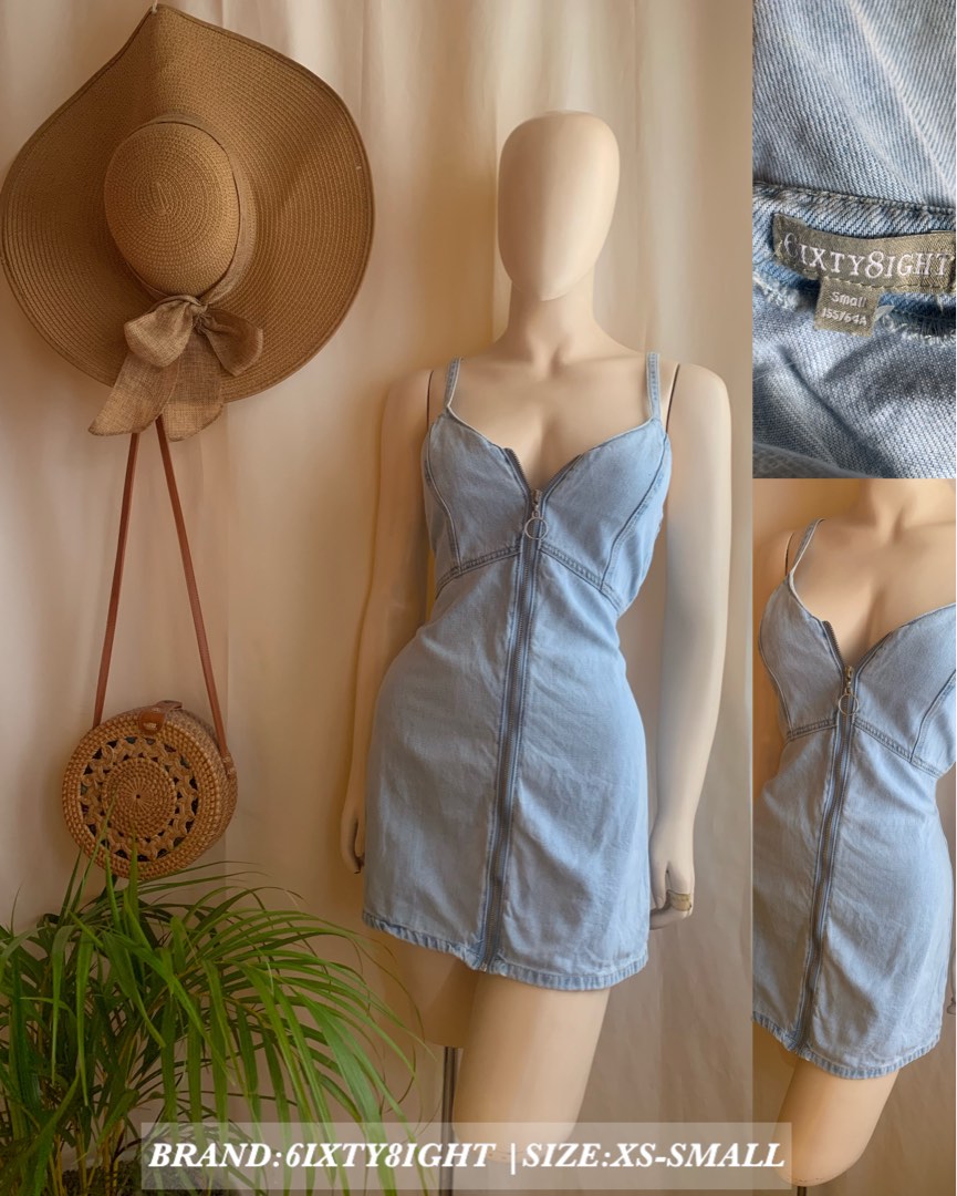 6IXTY8IGHT Denim Dress, Women's Fashion, Dresses & Sets, Dresses on Carousell