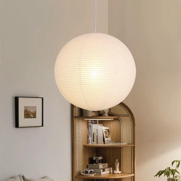 日式 日系 和風 Muji 無印風 簡約 紙 吊燈 北歐 月球 Moon ceiling lamp lighting chandelier ...