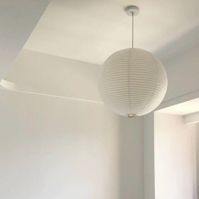 日式 日系 和風 Muji 無印風 簡約 紙 吊燈 北歐 月球 Moon ceiling lamp lighting chandelier ...